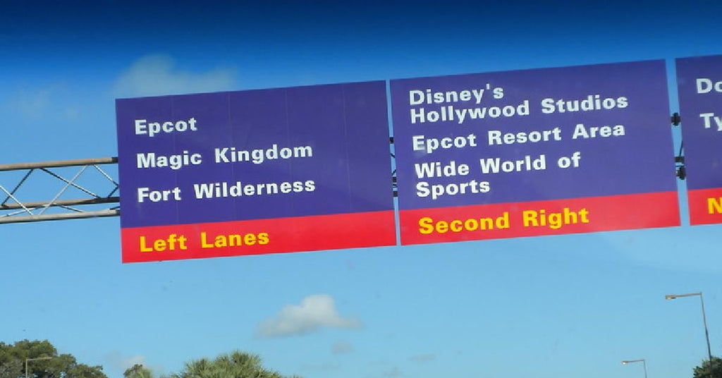 3D Printed Disney Road Sign | Vintage Disney World Sign | Magic Kingdo ...