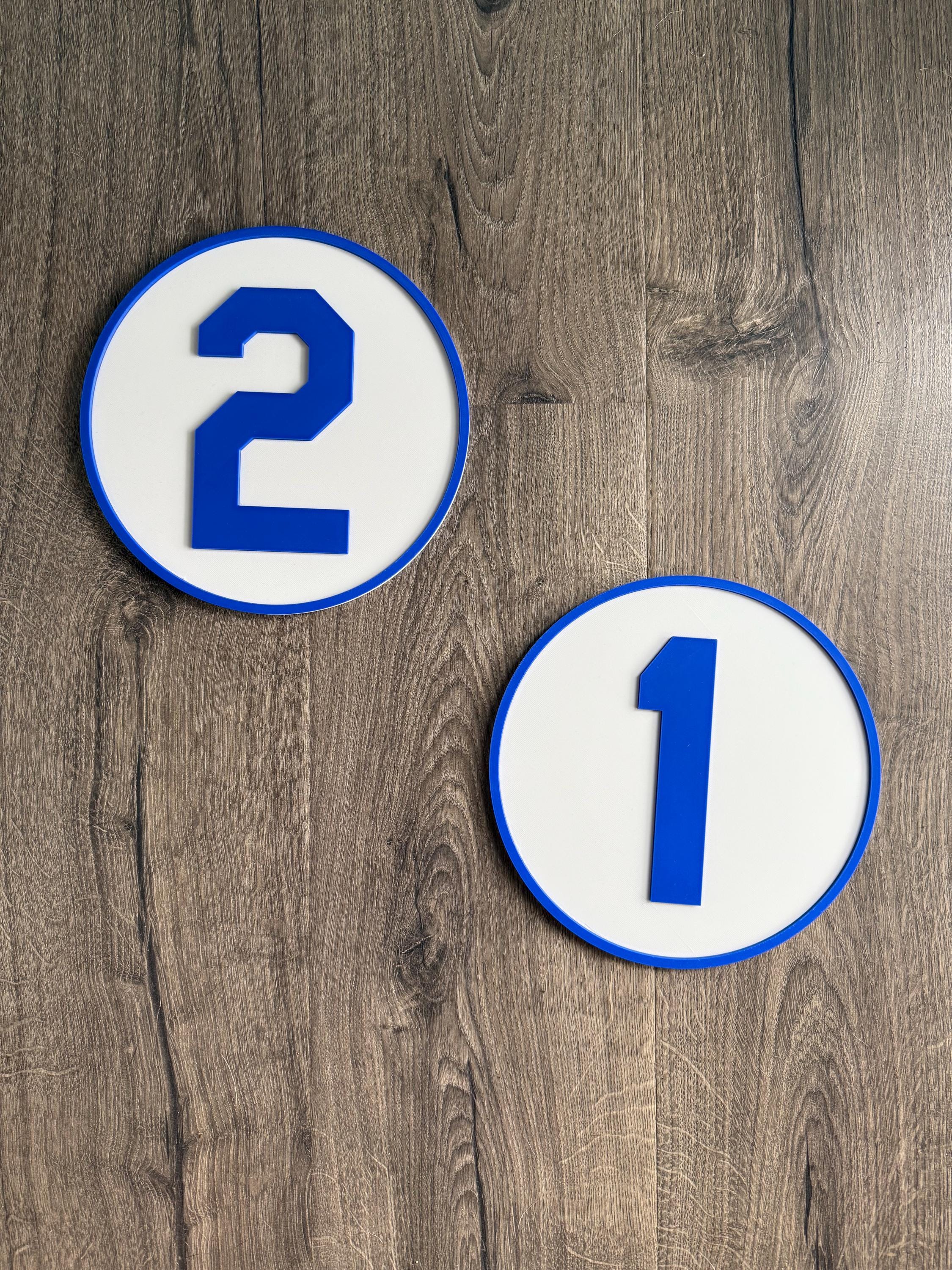 Los Angeles Baseball Number Wall Plaque | Retired & Active Numbers ...