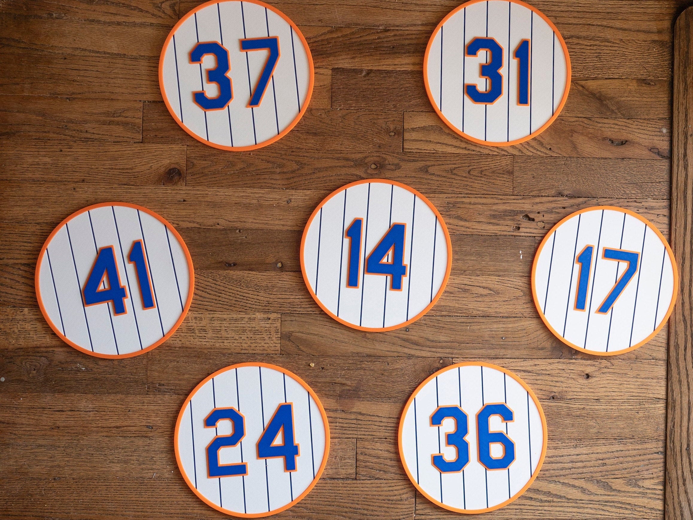 New York Baseball Retired Numbers Wall Plaque Set | Complete Number Di ...